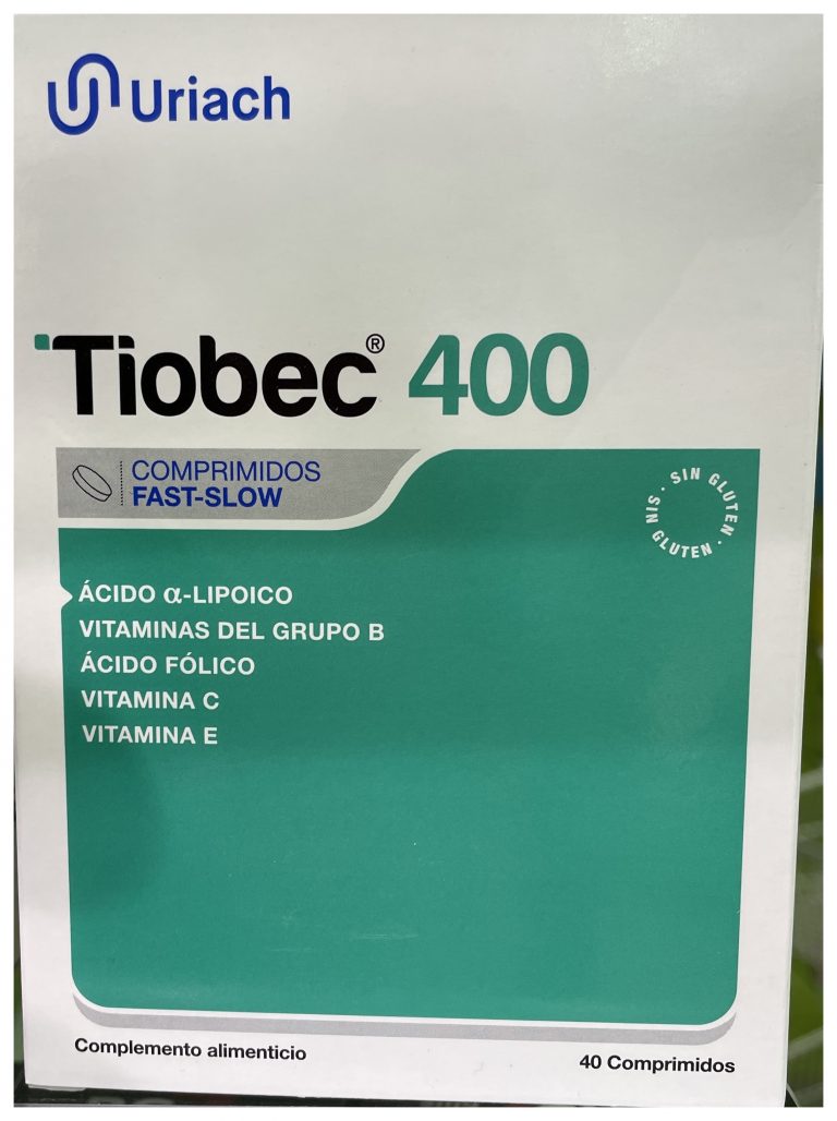 Tiobec 400 Ácido α- lipoico, vitaminas del grupo B, vitamina E y ...