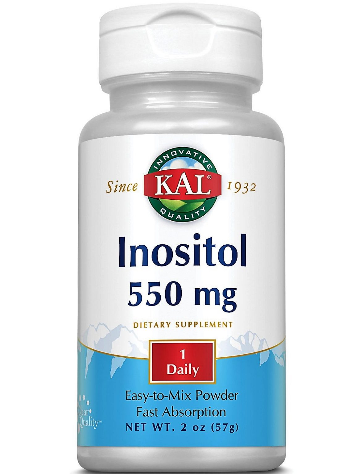 Polvo de inositol KAL. Función cerebral, nerviosa y salud cardiovascular